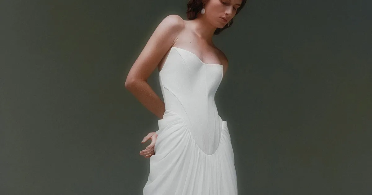 Dropped Waist Bridal Gowns and Special Occasion Dresses - Lunss