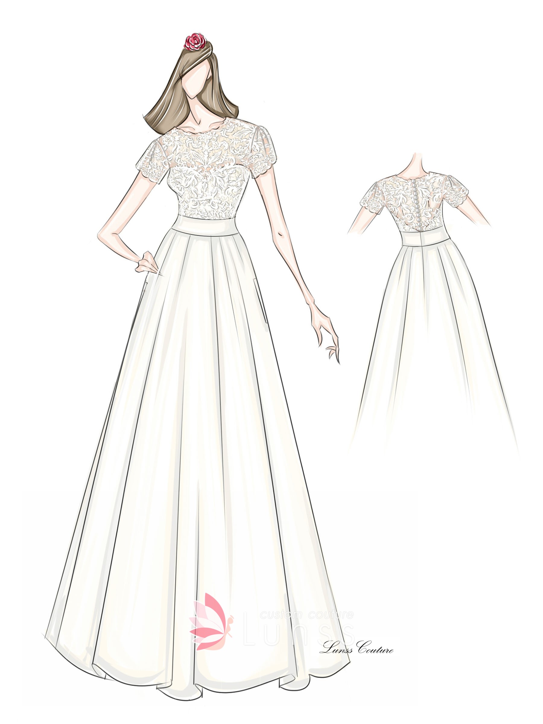 Dress Sketches Gallery - Wedding Dresses, Evening Prom Gowns - Page 5 ...