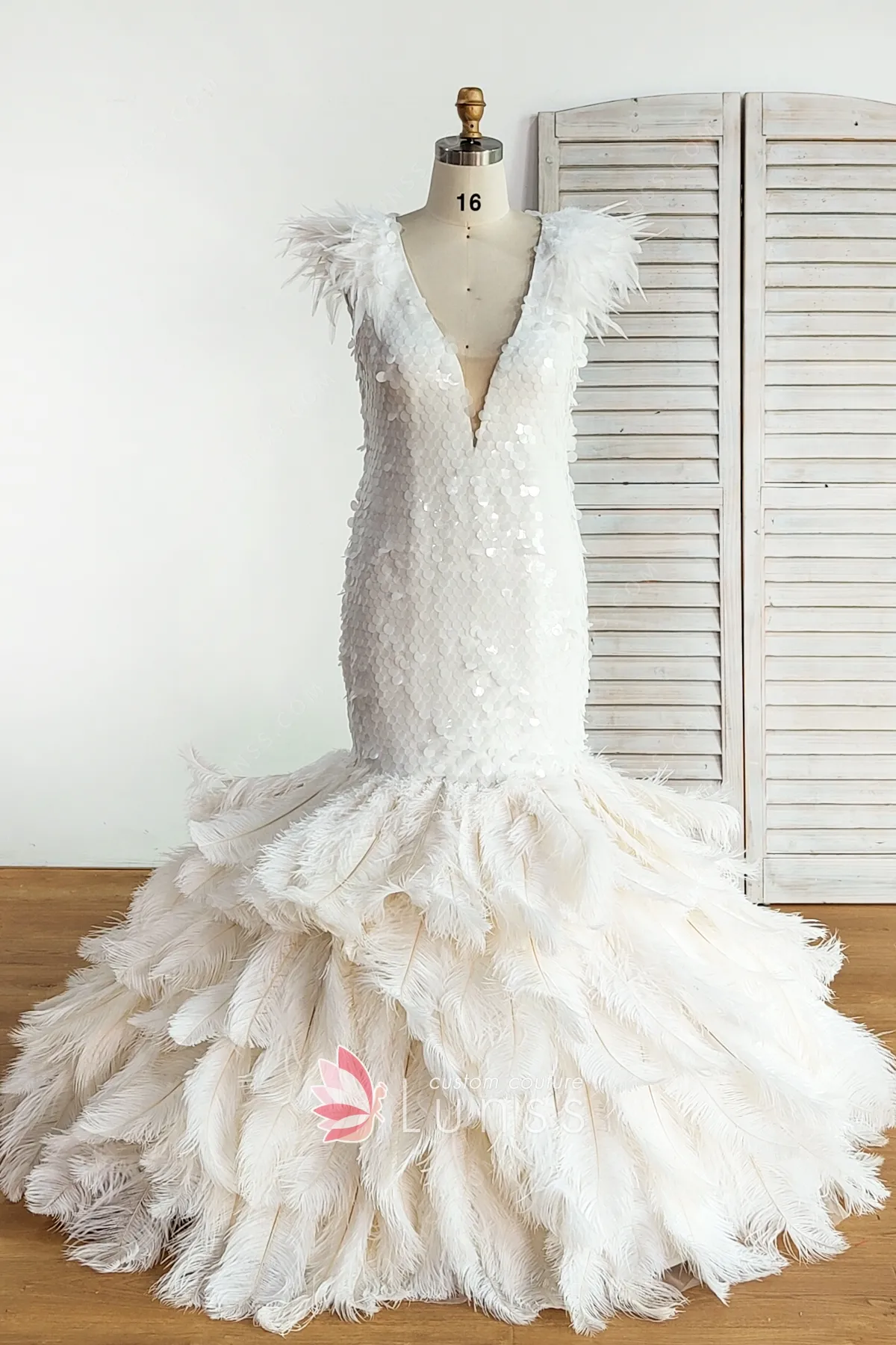 Beaded White Feather Prom Dress at Isaac Dadson blog